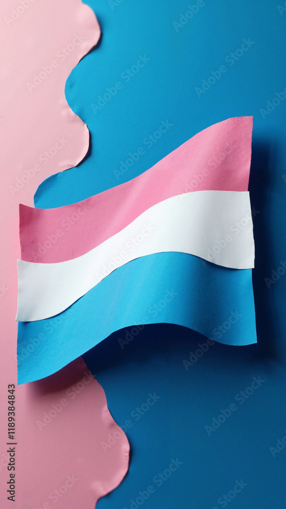 Transgender Pride Flag Paper Cut-Out: Vibrant Symbol of Diversity for ...