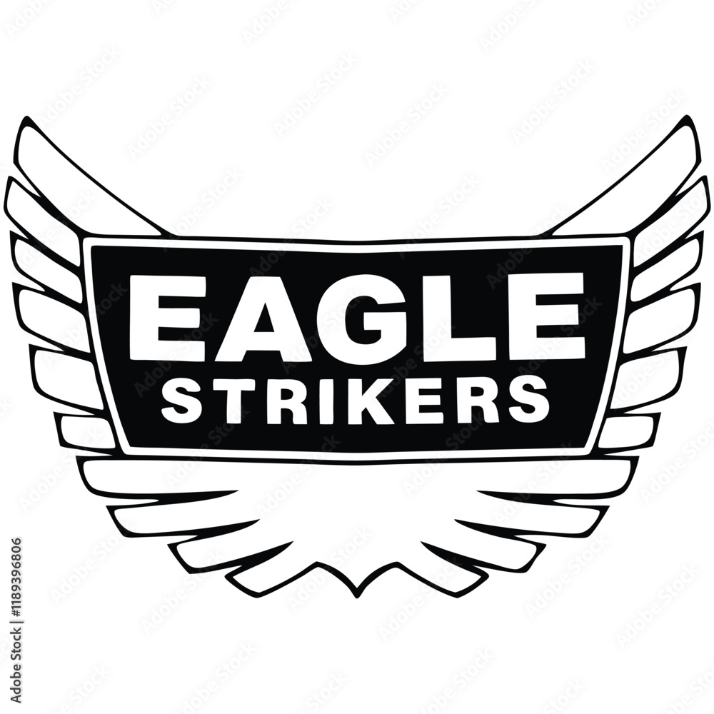 Eagle Strikers logo vector design features a sleek and bold emblem ...