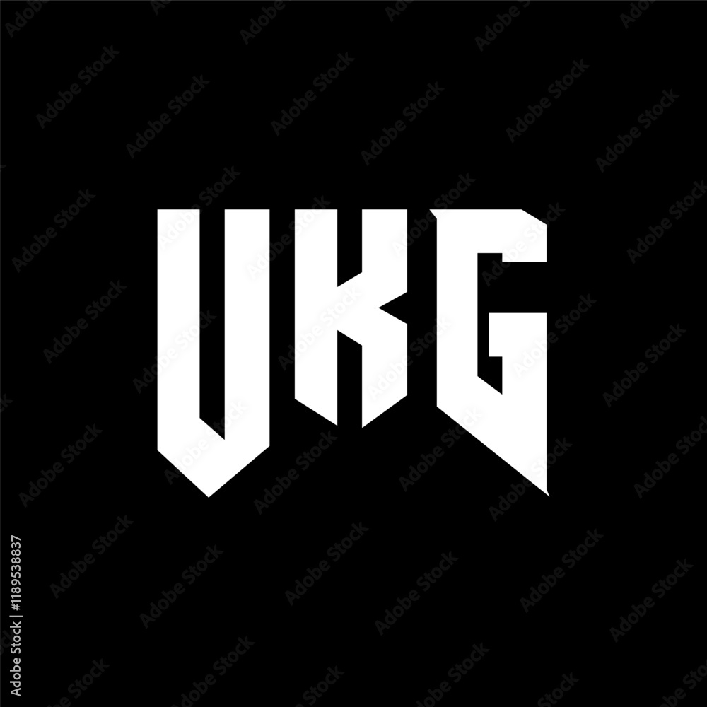 UKG letter logo design for technology company. UKG logo design black ...