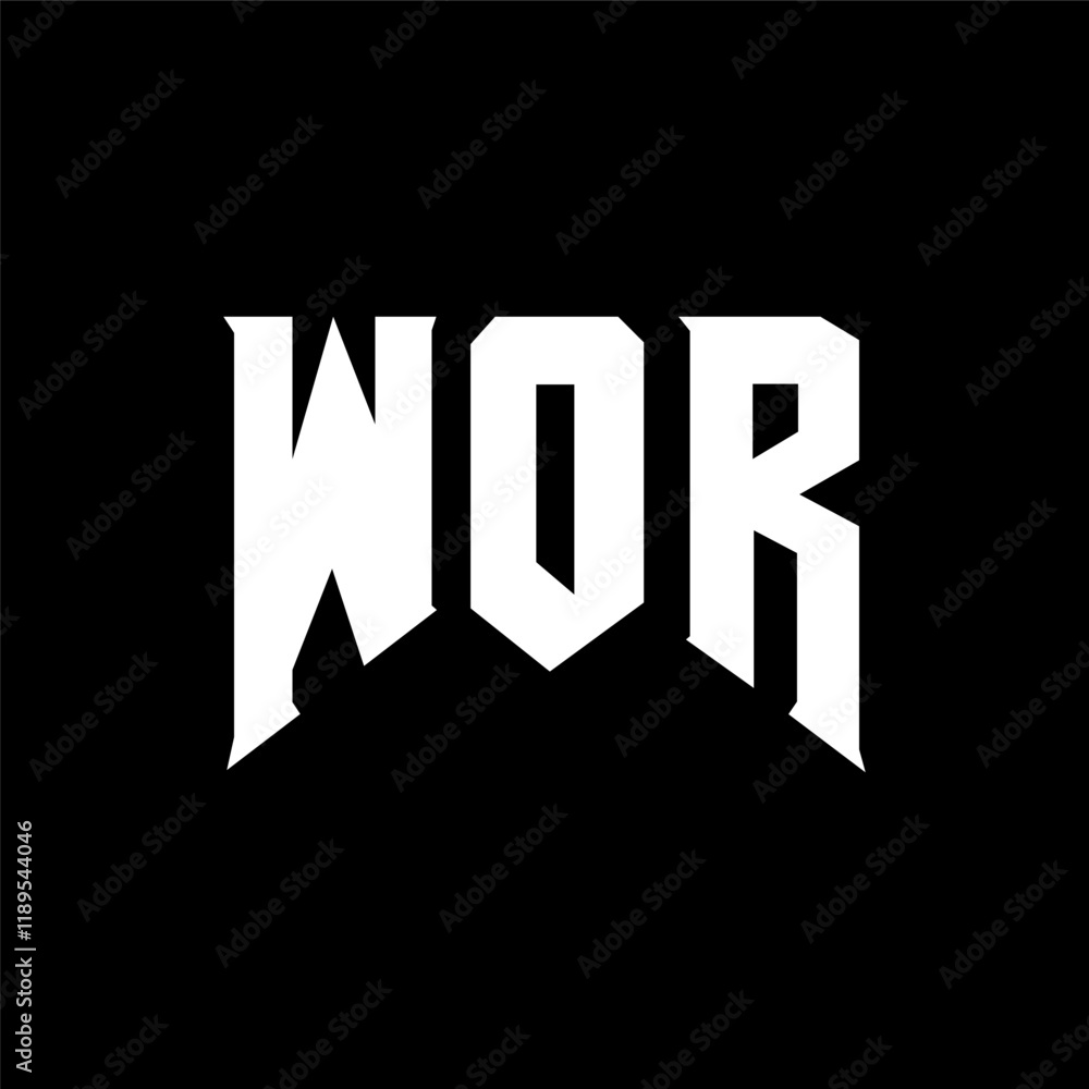 WOR letter logo design for technology company. WOR logo design black ...