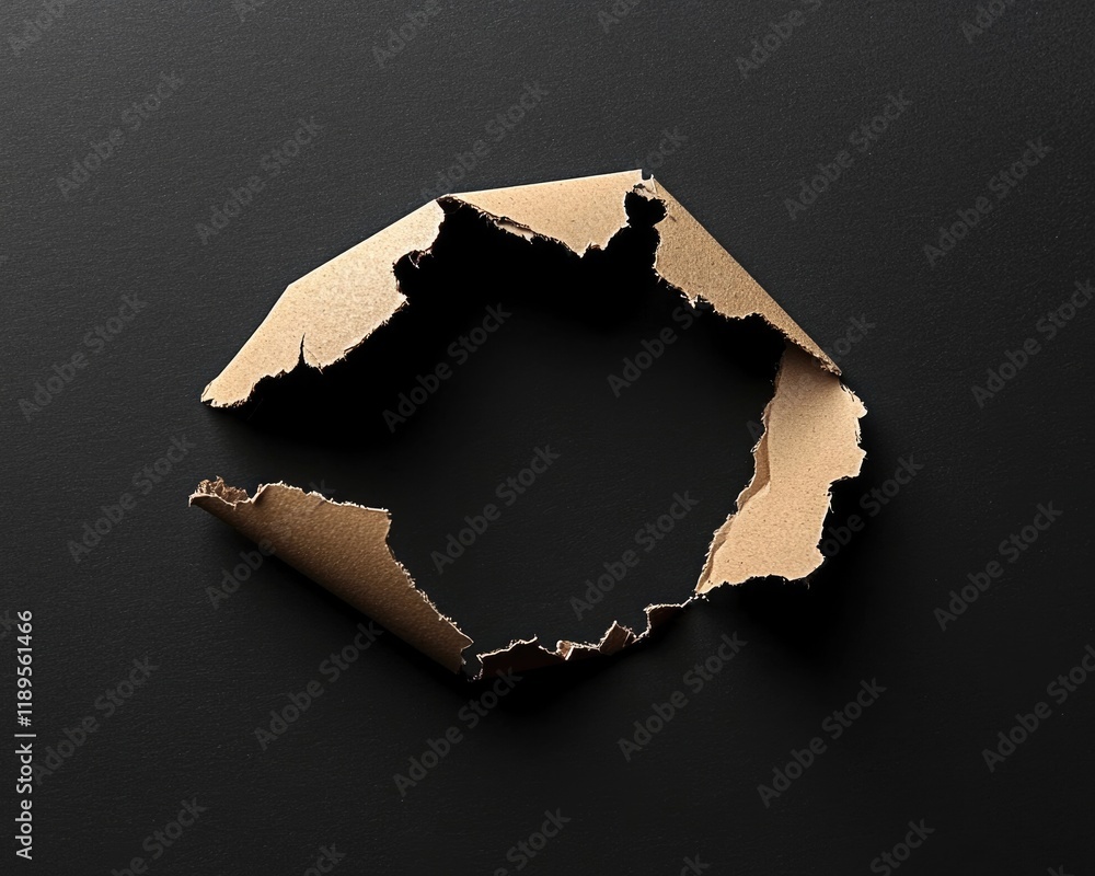 Circular Cutout in a Blank Sheet: Conceptual Background with Black ...