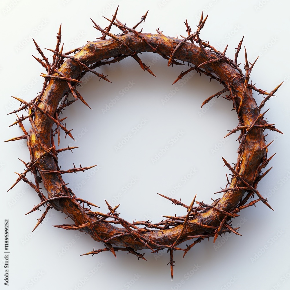 Jesus Christ's crown of thorns, an Easter symbol illustrating the crown ...