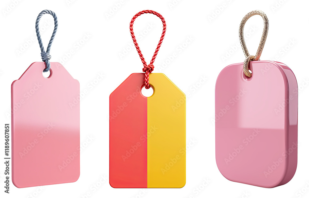 Set of price tag. Sale and New Label collection set in red and white ...