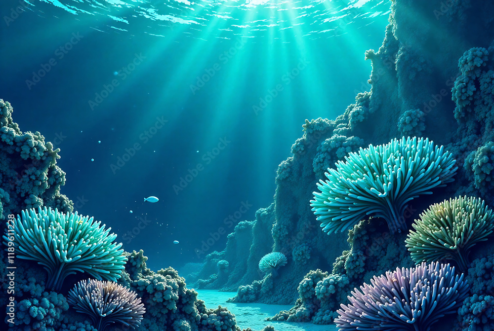 Coral reef sea coral reef cut out isolated on transparent background ...