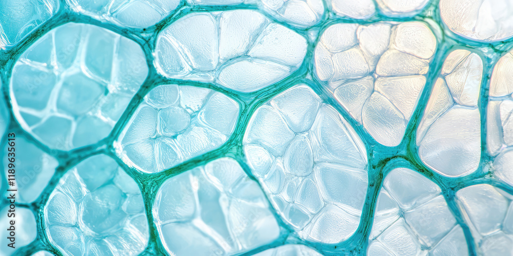 Stoma, leaf under a microscope, producing oxygen and carbon dioxide ...