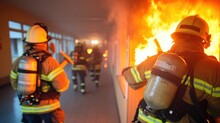 Firefighters Live Fire Training Free Stock Photo - Public Domain Pictures