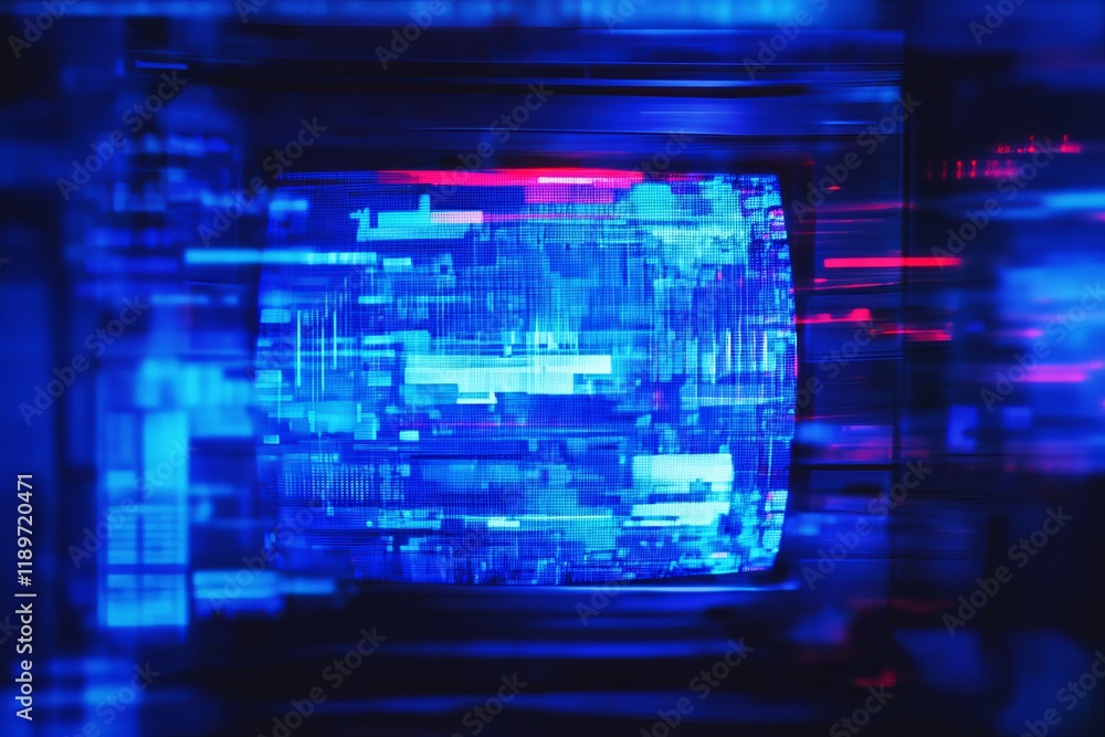 Glitch game background with abstract noise pixels on TV screen, vector ...