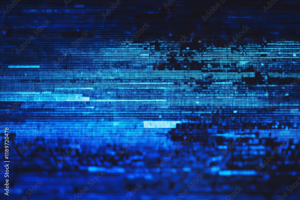 Glitch game background with abstract noise pixels on TV screen, vector ...