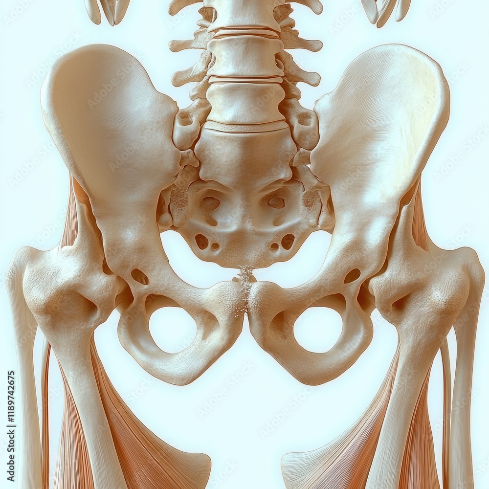 Foto de Stock Human Pelvis Anatomy Illustration of Gluteus Minimus ...