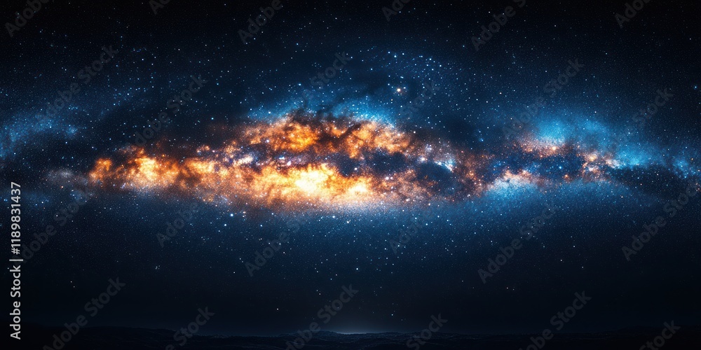 Starry Night Sky Equirectangular Projection Hyper-Realistic Space ...