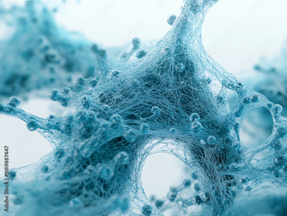 Detailed scientific visualization microtubules microscope intricate ...