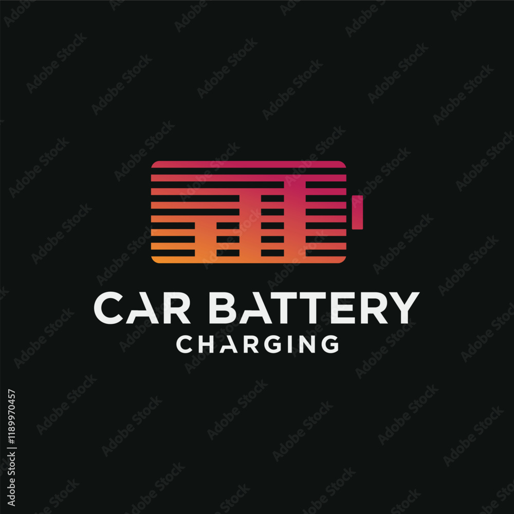 electric car charging logo, Modern vehicle battery charging logo. Stock ...