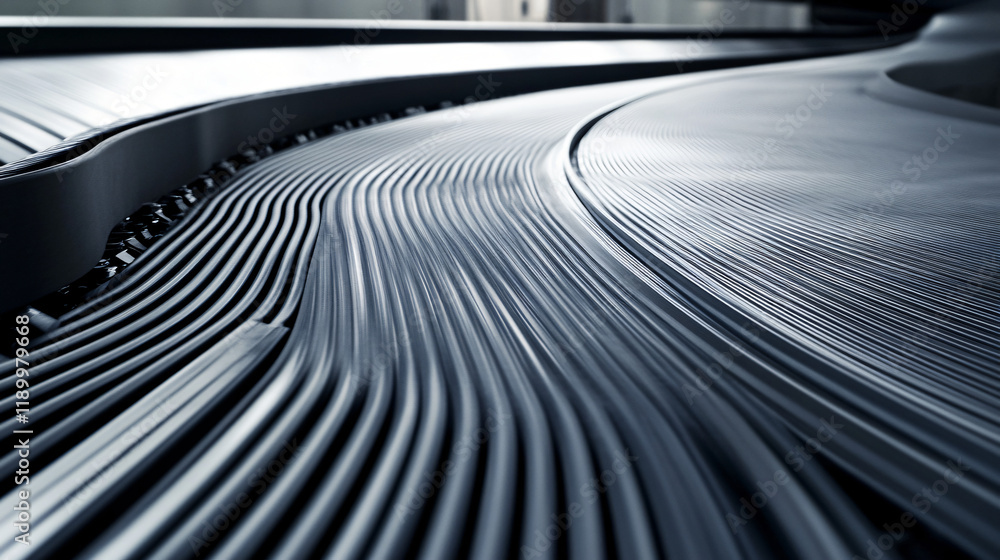 AI models predicting abnormal wear patterns in conveyor belts. Stock ...
