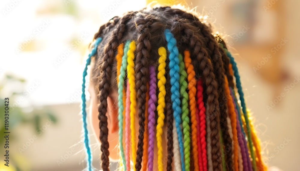 Colorful Braids: A vibrant display of youthful expression and ...
