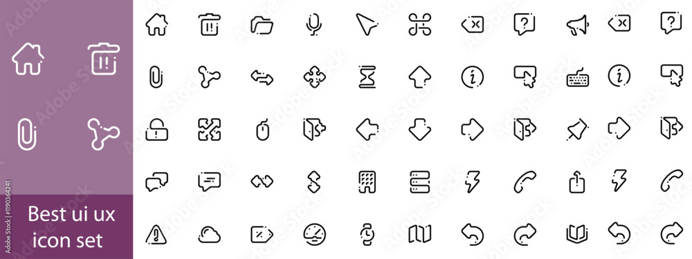 Best collection of ui ux icon set, user interface icon set collection. Basic User Interface ...