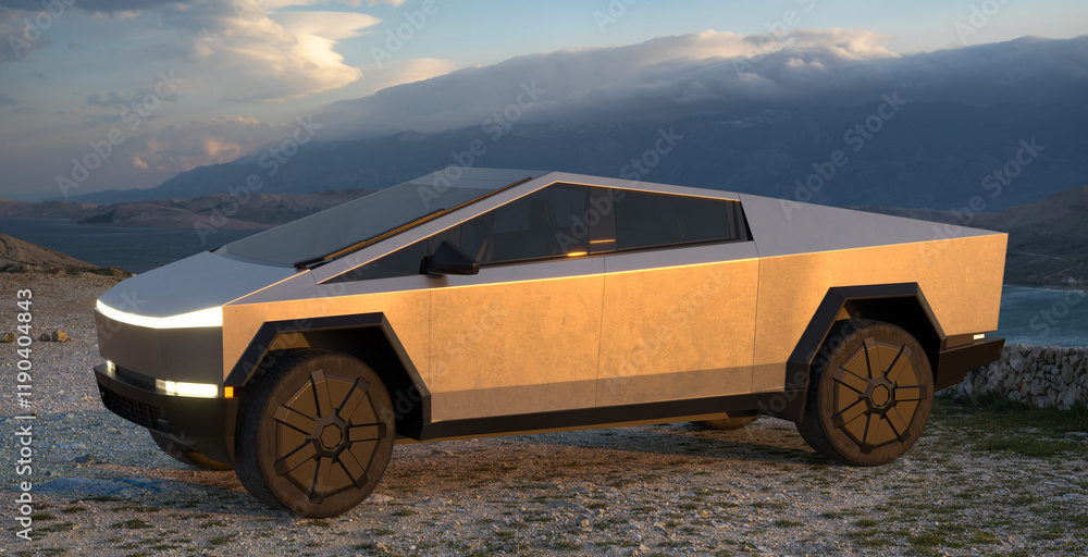 Foto de Stock Tesla Cybertruck-.More utility than a truck. Faster than ...