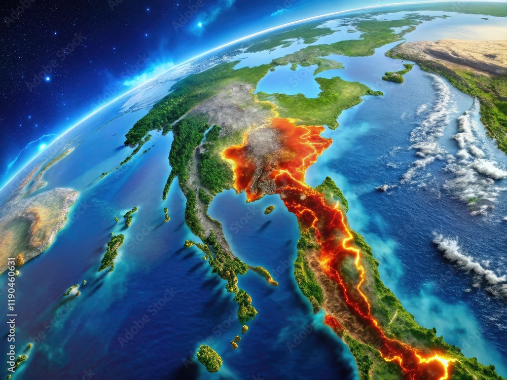 Stunning bokeh image showcases the Philippine Sea Plate's earthquake ...