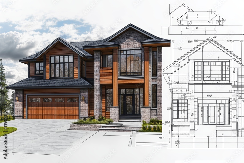 Architectural drawings for single storey family homes showcasing three ...