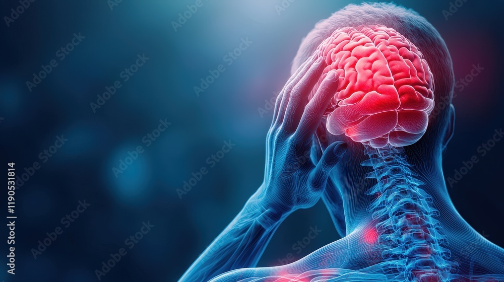 Trigger point therapy charts highlighting areas of referral pain. Stock ...