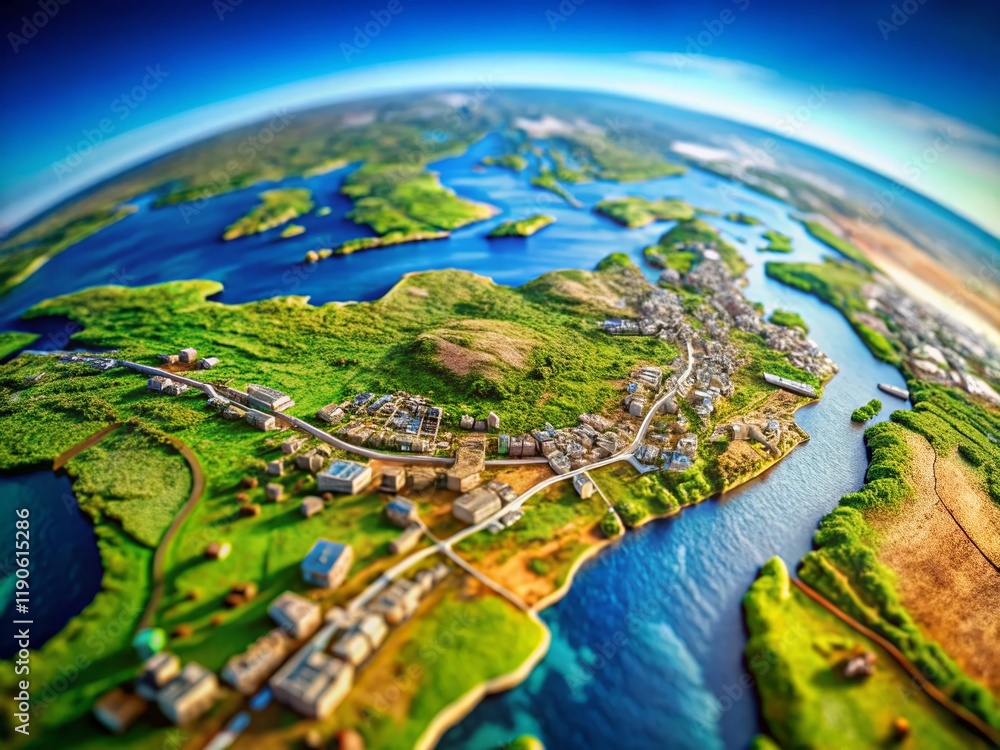 Ireland Mayo County 3D Relief Map Macro Zoom Animation - Stereographic ...