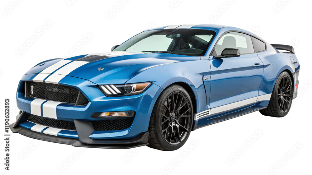 Ford Mustang muscle car, isolated on transparent background. Stock ...