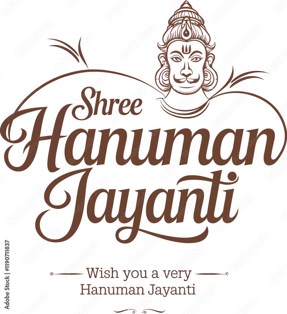 Illustration of Lord Hanuman on abstract background for Hanuman Jayanti ...