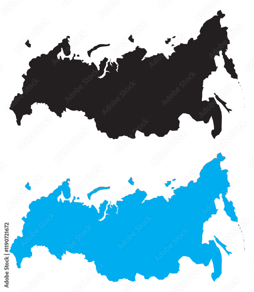 Russia map isolated on white background. for website layouts ...