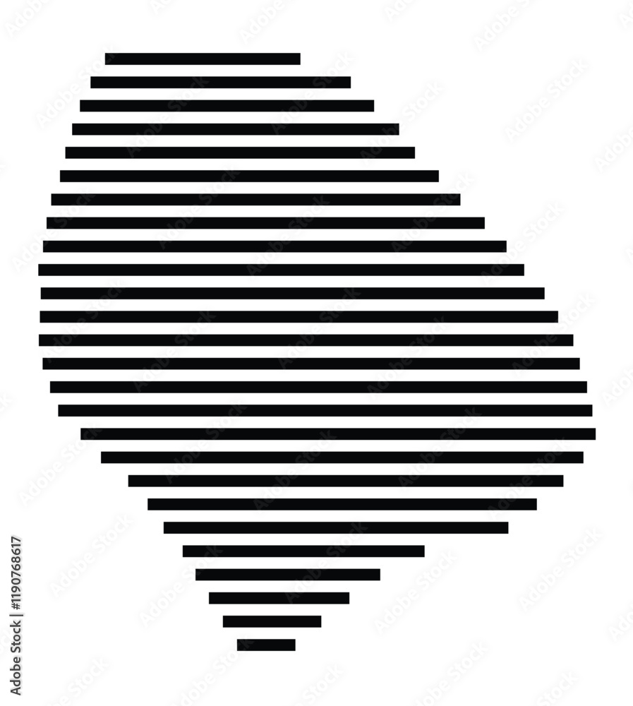 Symbol Map of the Island Atiu (Cook Islands) showing the island with ...