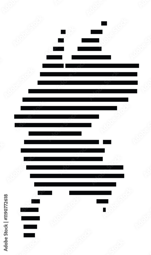 Symbol Map of the Island Pulau Singa Besar (Malaysia) showing the ...