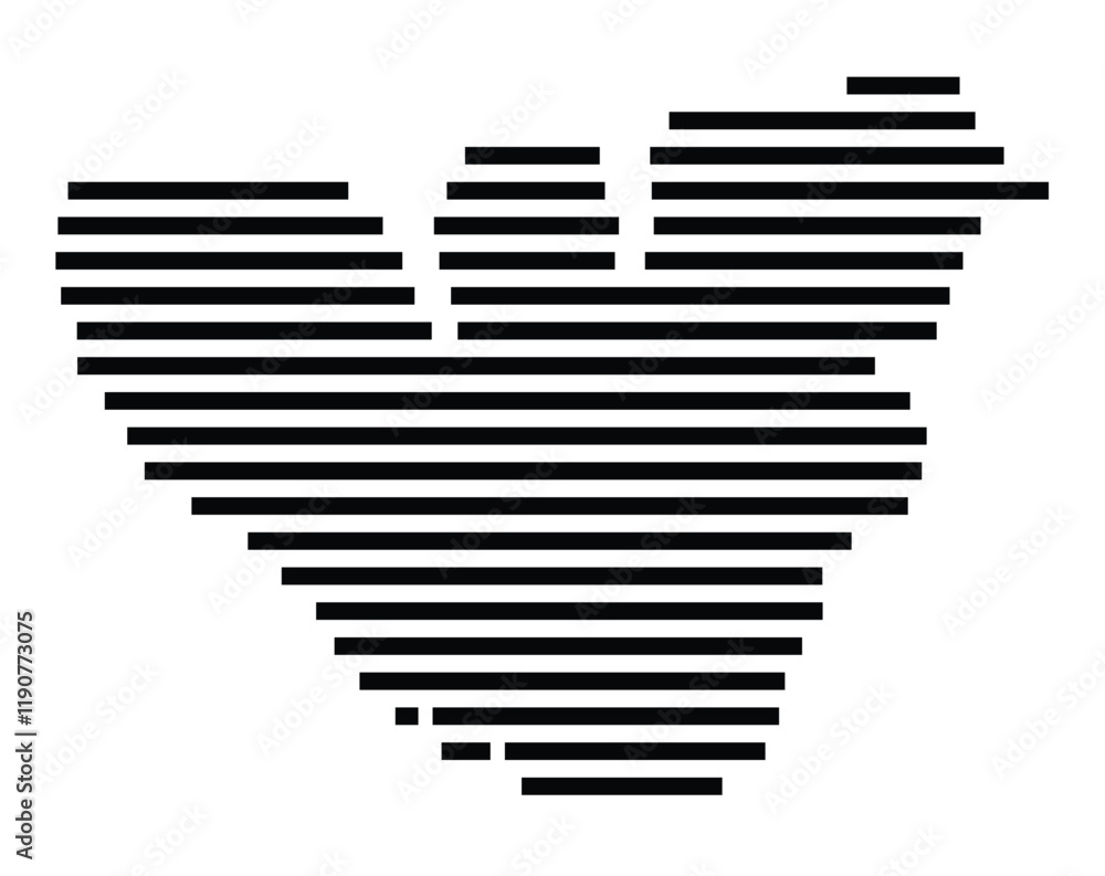 Symbol Map of the Island Mo'orea (French Polynesia) showing the island ...