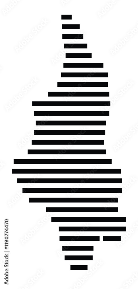 Symbol Map of the Island Ko Ta Ru Tao (Thailand) showing the island ...