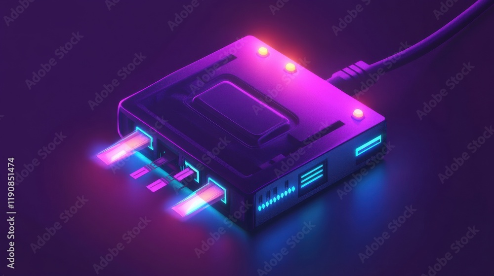 Ethernet Port Icon, Lan Network Port, Communication Port Vector Art ...