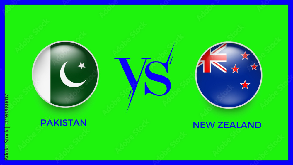 pakistan vs new zealand flag use for ICC Champions Trophy 2025 template ...