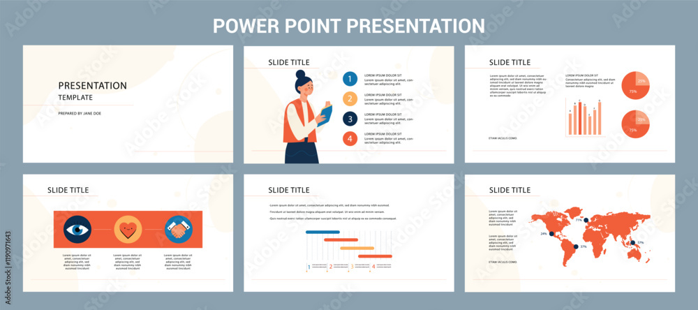 business presentation template design backgrounds and page layout ...