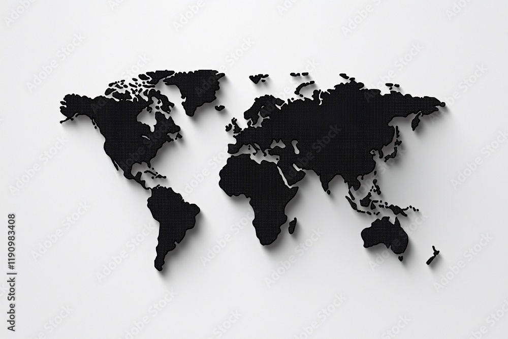 Exploring global geography world map representation modern design ...