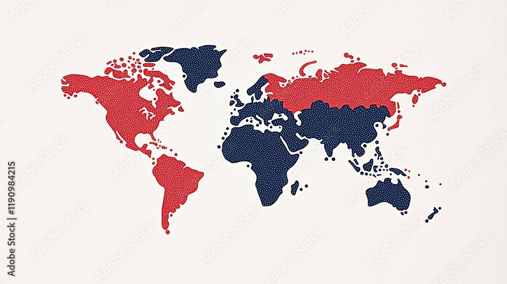 Global political map visualization world regions infographic ...