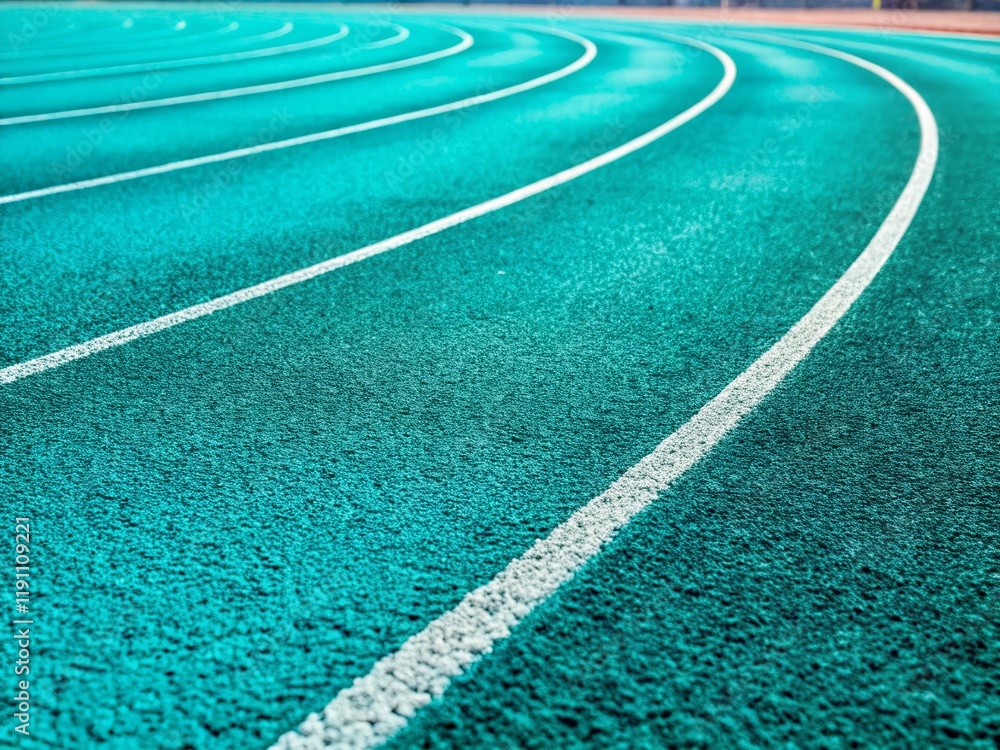 Teal Running Track Surface Close Up: Texture, Detail, Sport, Fitness ...