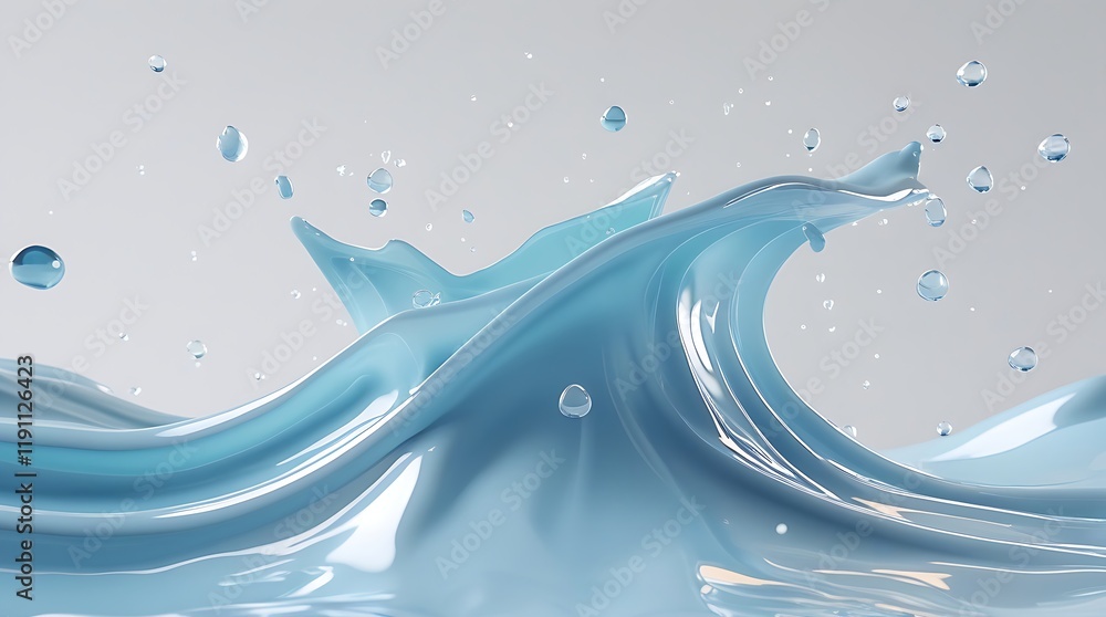 Illustrazione stock di Splash of blue milky liquid similar to smoothie ...