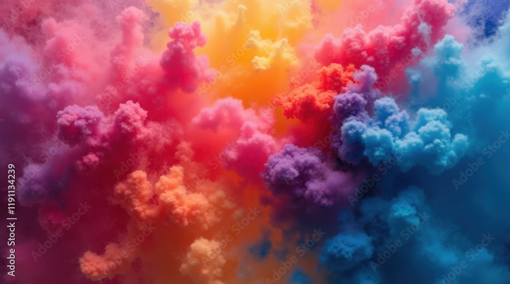 Color powder splash rainbow background paint holi smoke colour . Powder ...