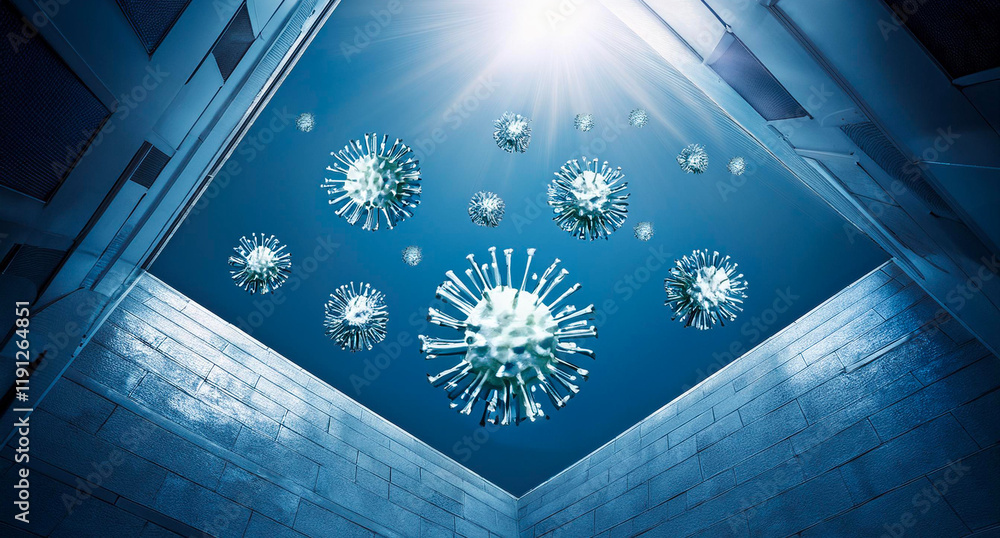 HMPV virus - Human metapneumovirus, HMPV Virus Microscopic View Stock ...