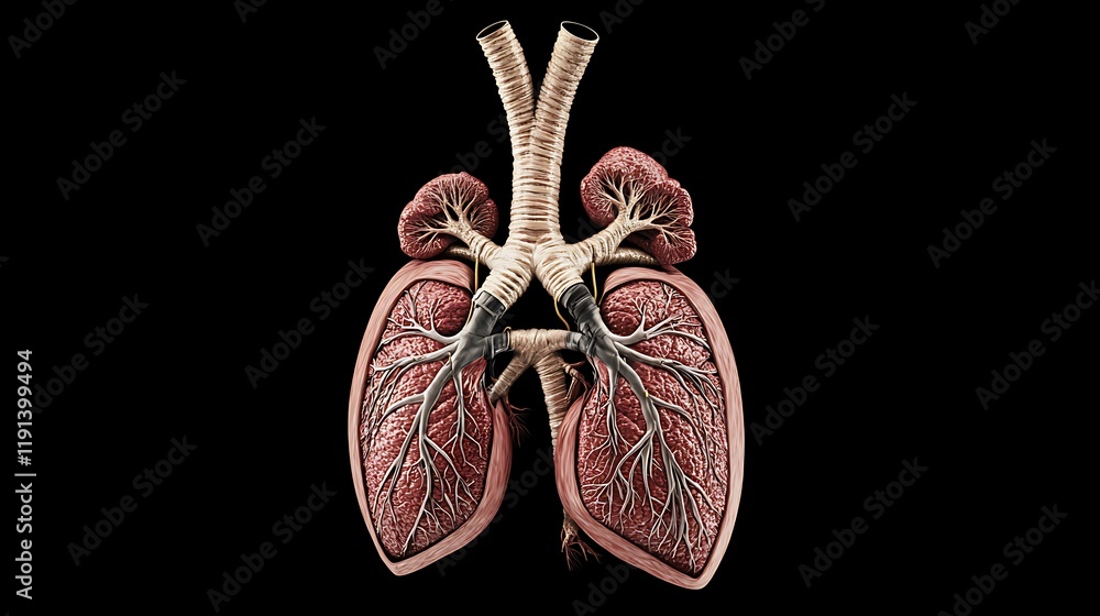 Diagram of the circulatory system focusing on blood flow through the ...