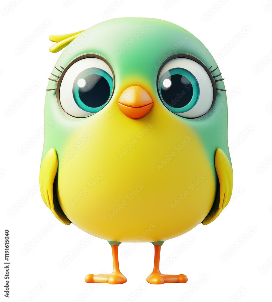 Cute Cartoon Bird Illustration with Transparent Background, Perfect for ...