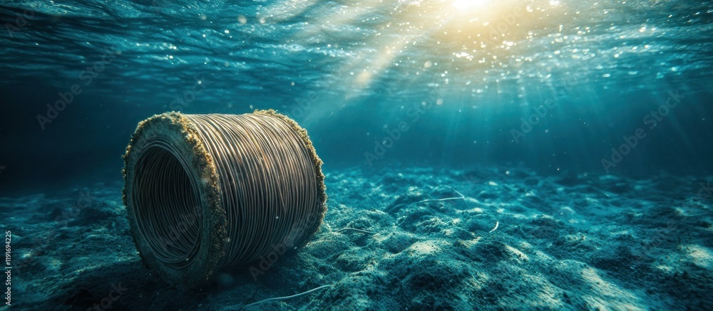Submerged Fiber Optic Cable Traversing the Depths of the Mysterious ...
