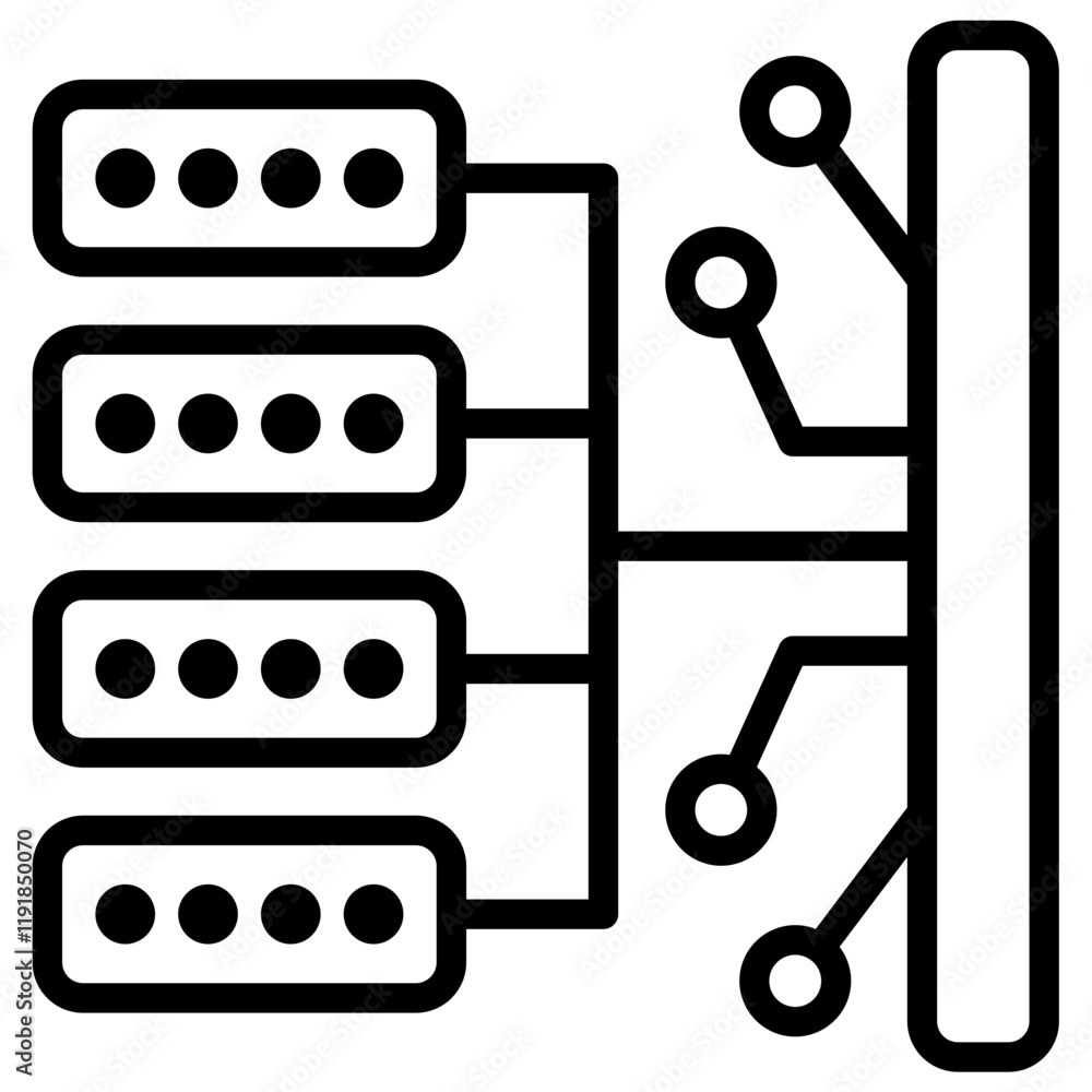 Plc Redundancy Icon Lineal Syle Stock Vector | Adobe Stock