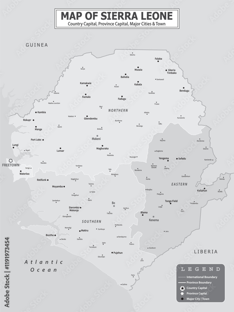 African Countries Geography Political map. Political map of country ...
