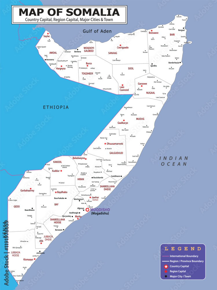 African Countries Geography Political map. Political map of country ...