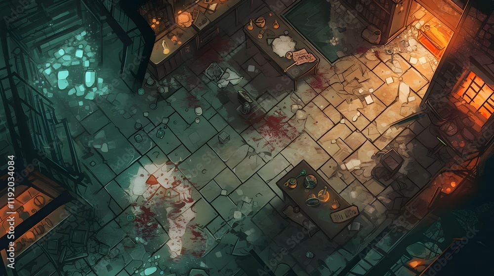 dnd battle map Illustration map for games graphics Stock Illustration ...