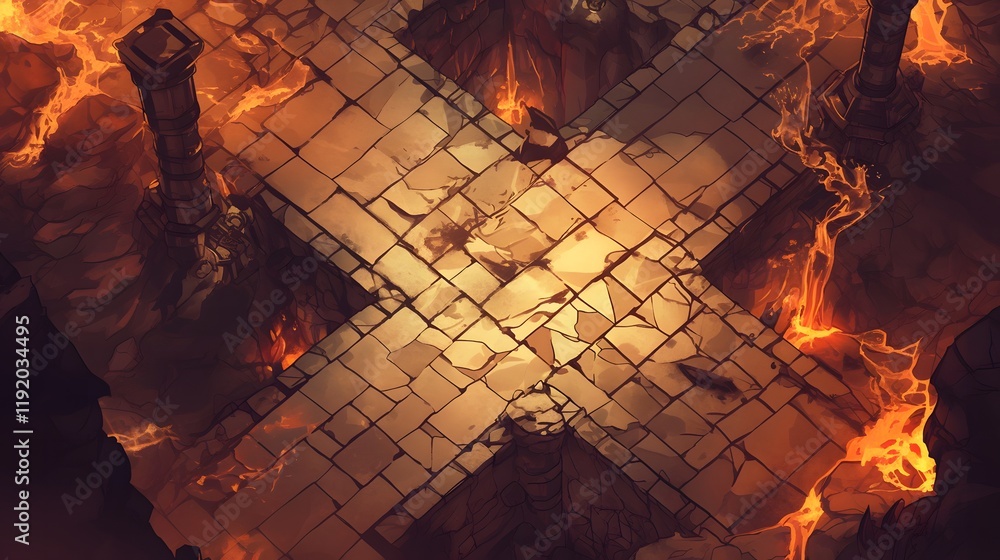 dnd battle map Illustration map for games graphics Stock Illustration ...