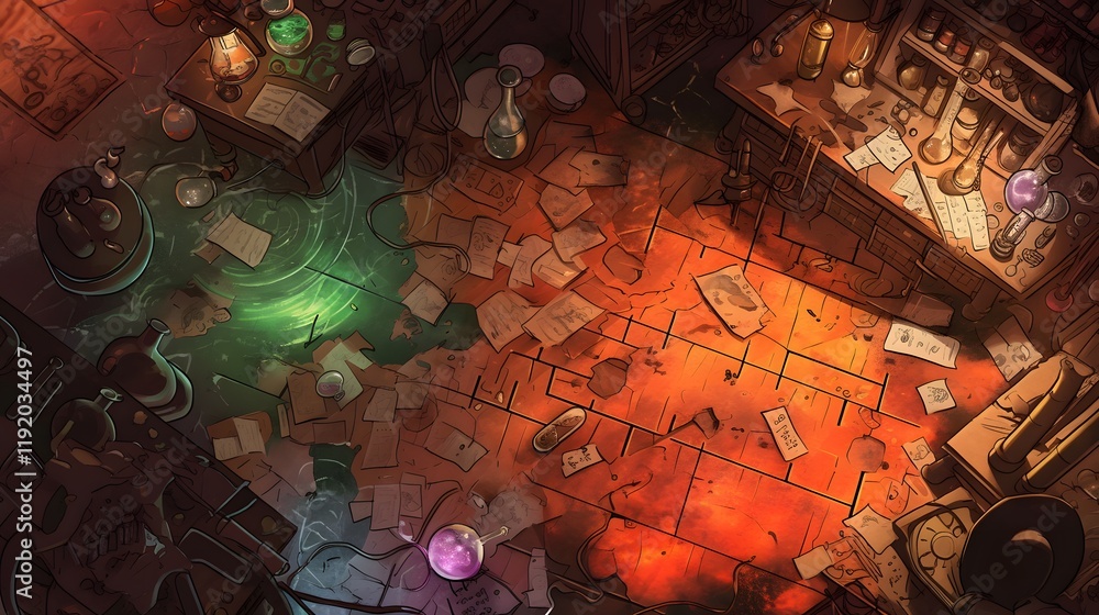 dnd battle map Illustration map for games graphics Stock Illustration ...