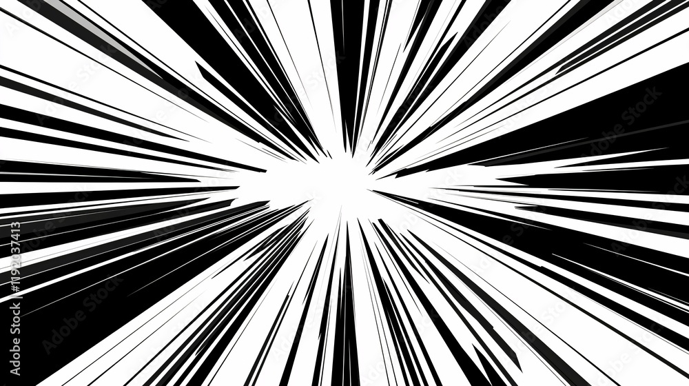 Radial sunburst featuring striking lines and angles for a contemporary ...